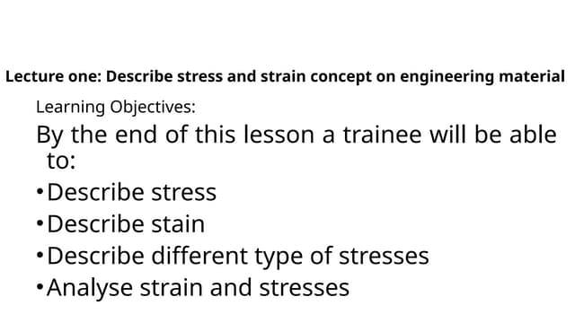 Stress and strain | PPTX