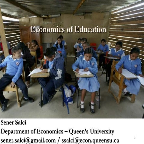 Economics of Education | PPT