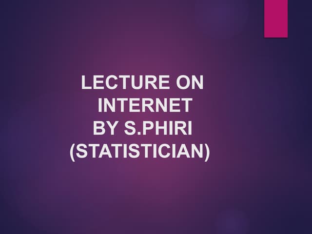 Introduction to internet | PPTX