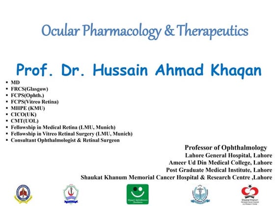 DRUGS IN OPHTHALMOLOGY | PPTX | Eye and Vision Conditions | Diseases ...