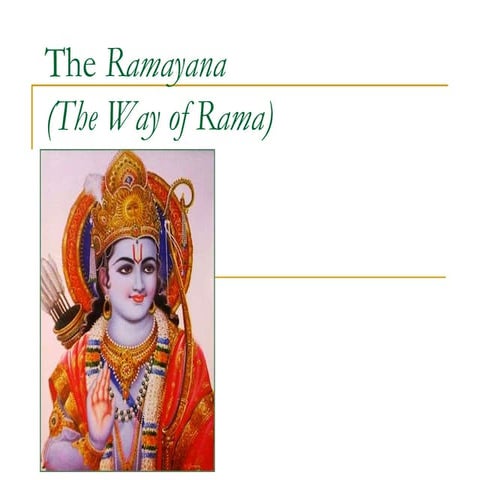 Lecture on ramayana (afro asian lit) | PPT