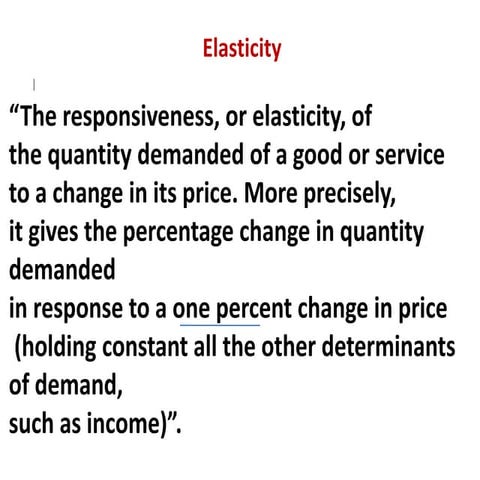 Elasticities - IB Economics | PPTX