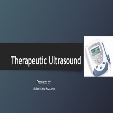 Lecturer 4 Therapeutic Ultrasound.ppt
