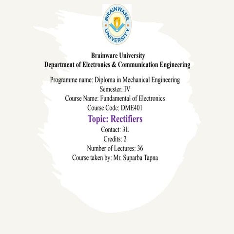 Lecture_Rectifierhggjhcvjgcvbvbbbvvvvvvv | PPT