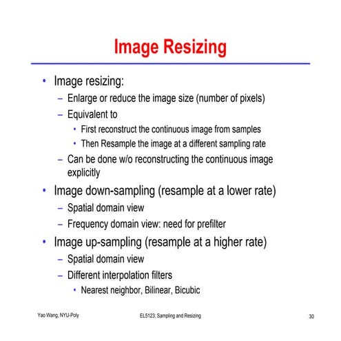 image resizing lecutre in braude college | PPT