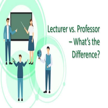 Lecturer vs. Professor – What’s the Difference | PPTX