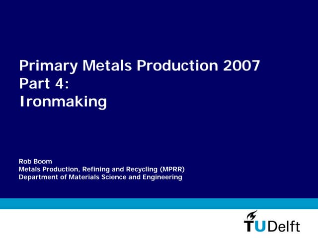 Sponge iron making process | PPTX