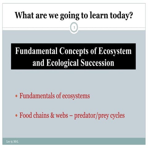 ENV 107 - Lectures 9 | PPT
