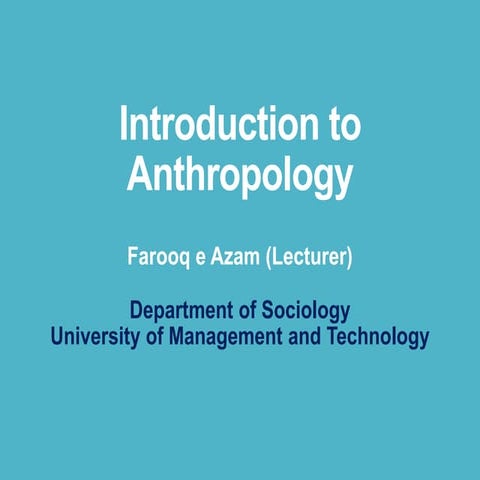Lectures Anthropology Pptx