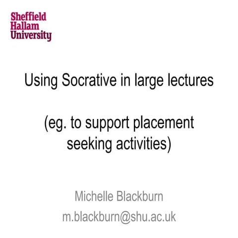 Lectures as a two way street | PPT