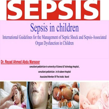 Lecture sepsis in children | PPTX