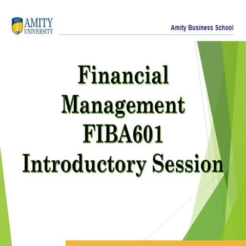 Lecture Session 1 Introduction to Financial management | PDF