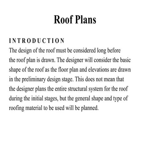 Lecture seven.pptx roofs and their requiremnts | PPTX