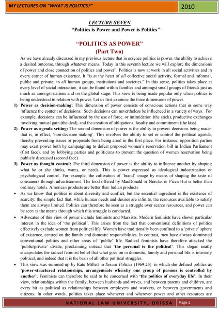 Heywood politics ch1 | PDF