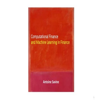 Notes for Computational Finance lectures, Antoine Savine at Copenhagen ...