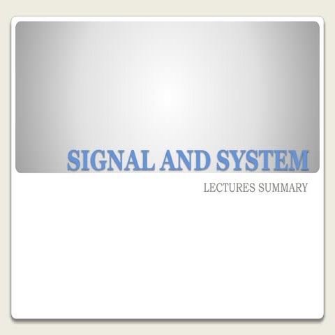 LECTURES summary .ppt