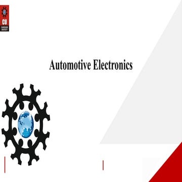 Introduction to Automotive Electronics at Glance | PPTX