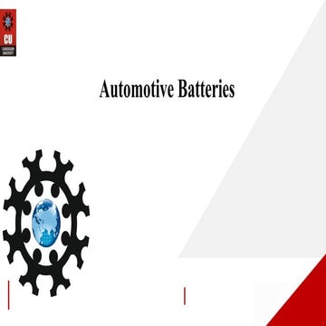 Automotive Batteries - Introduction at Glance | PPTX