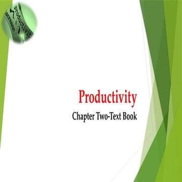 supply cahin management Lecture Two-Productivity.pptx
