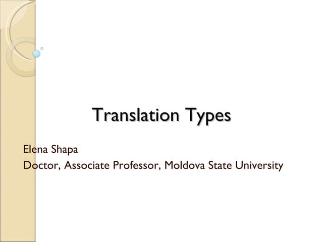 Approaches of translation | PPT