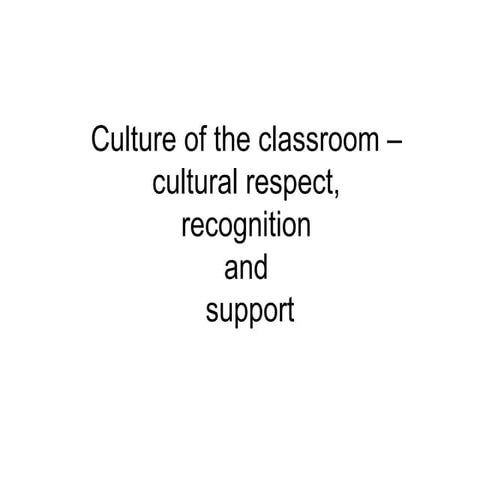 Culture in Classroom | PPT
