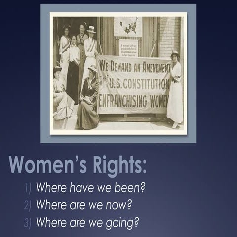 Lecture 1 Women's Rights | PPT