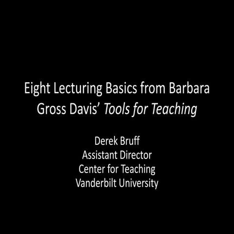 Lecturing Basics | PPT