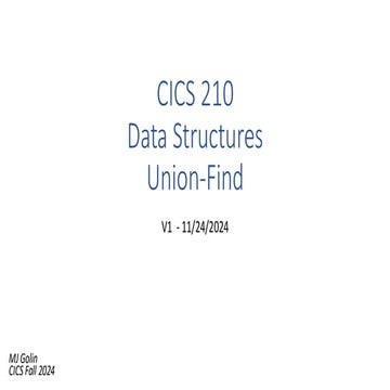 learning about union find algorithm lectures | PDF