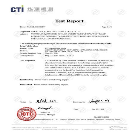 Led corn bulb test report - www.ngtlight.com