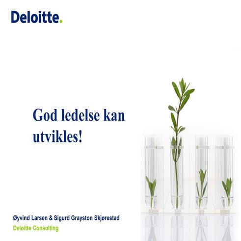 Ledelse og lederutvikling | PDF