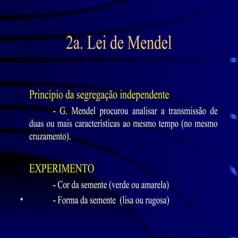 2ª lei de mendel | PPT
