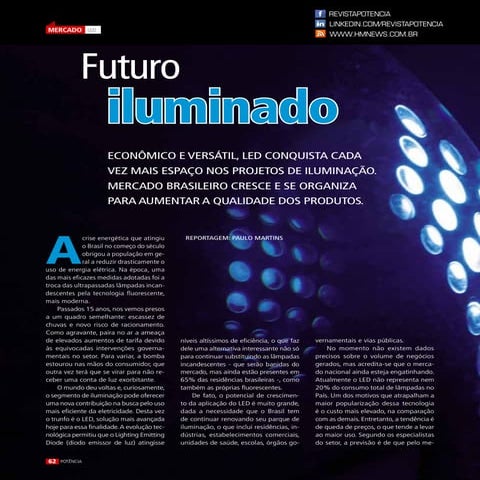 Led futuro iluminado - Mercado de LED no Brasil | PDF