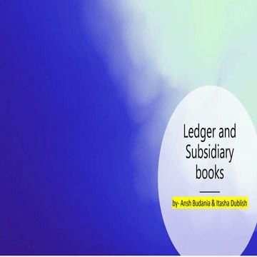 Ledger and subsidiary books | PPTX