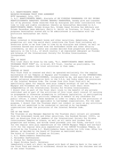 Trust deed for establishment of a temple | DOC | Hinduism | Religion ...