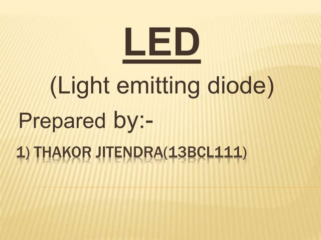 Modulation of LED | PPTX
