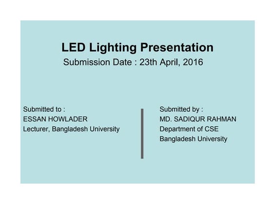 Sharp led street light | PPT