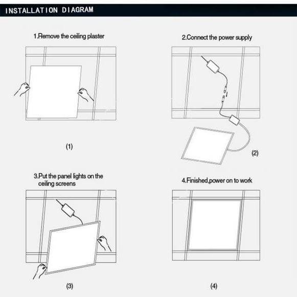Led panel light installation diagram image | PDF