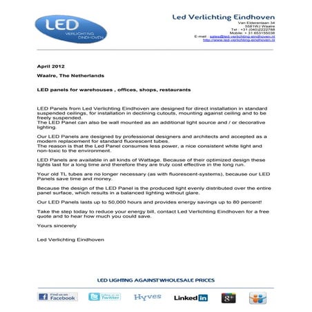 Led panel promo | PDF | Power and Energy Industry | Industries