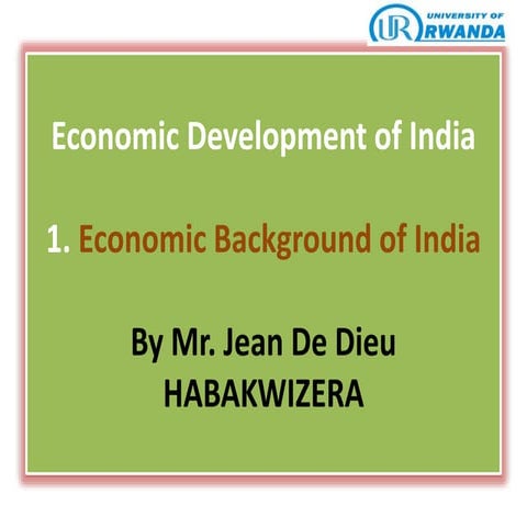 Economic Development of India Presentation | PPTX