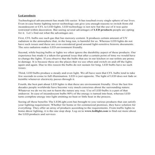 Led products | PDF | Home Appliances | Home & Garden