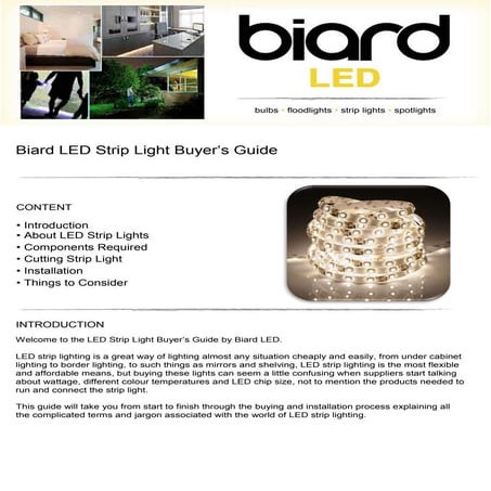 Led strip light buyers guide | PDF | Radio Control | Hobbies & Interests