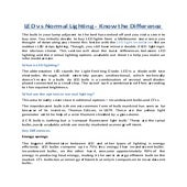 LED vs Normal Lighting - Know the Difference