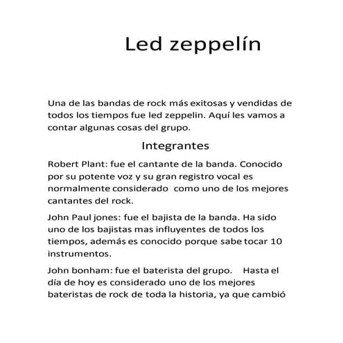 Led zeppelín | DOCX