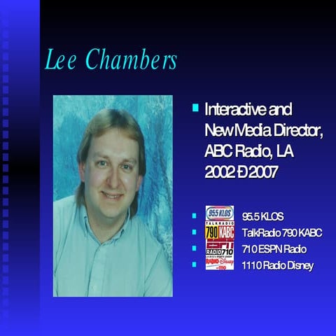 Lee Chambers - Broadcast & New Media Convergence Strategist | PPT