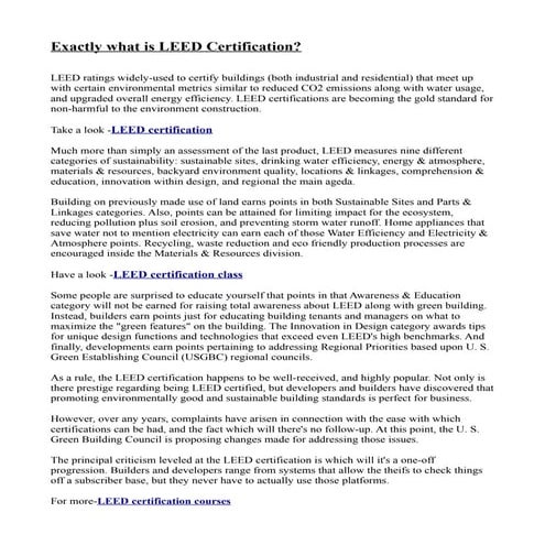 Leed certificate | PDF | Environmental Services Industry | Industries