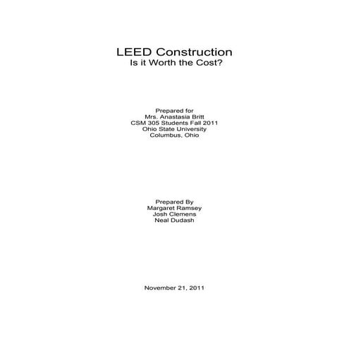 Leed construction | PDF
