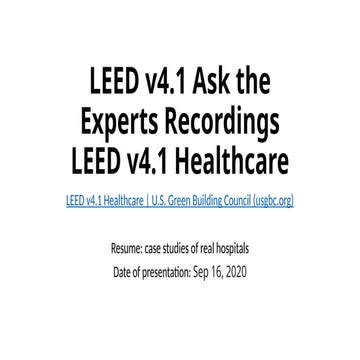 LEED v4.1 Ask the Experts Recordings_20230829_notes.pptx