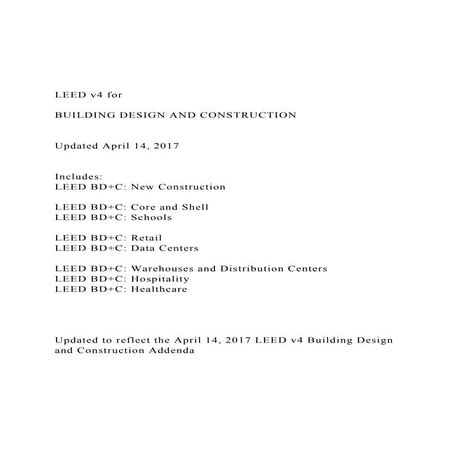LEED v4 for BUILDING DESIGN AND CONSTRUCTION Upda.docx