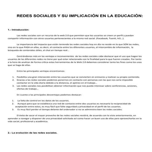 LAS REDES SOCIALES Y SU IMPACTO | PDF