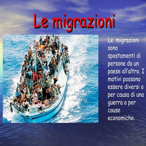 Le emigrazioni | PPT